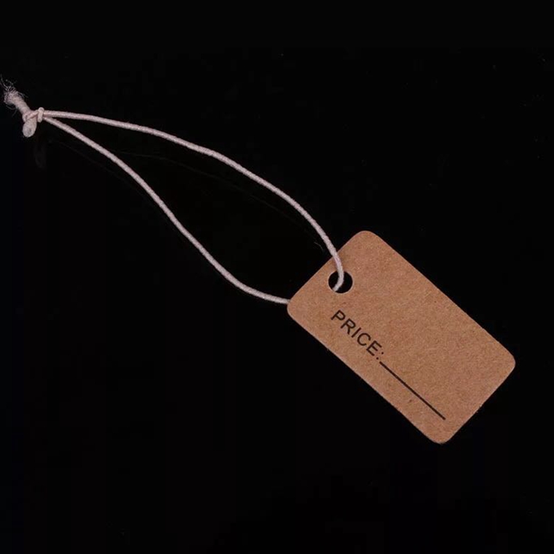 1.3*2.3cm Mini Brown Kraft Paper Tags with Elastic... – Grandado