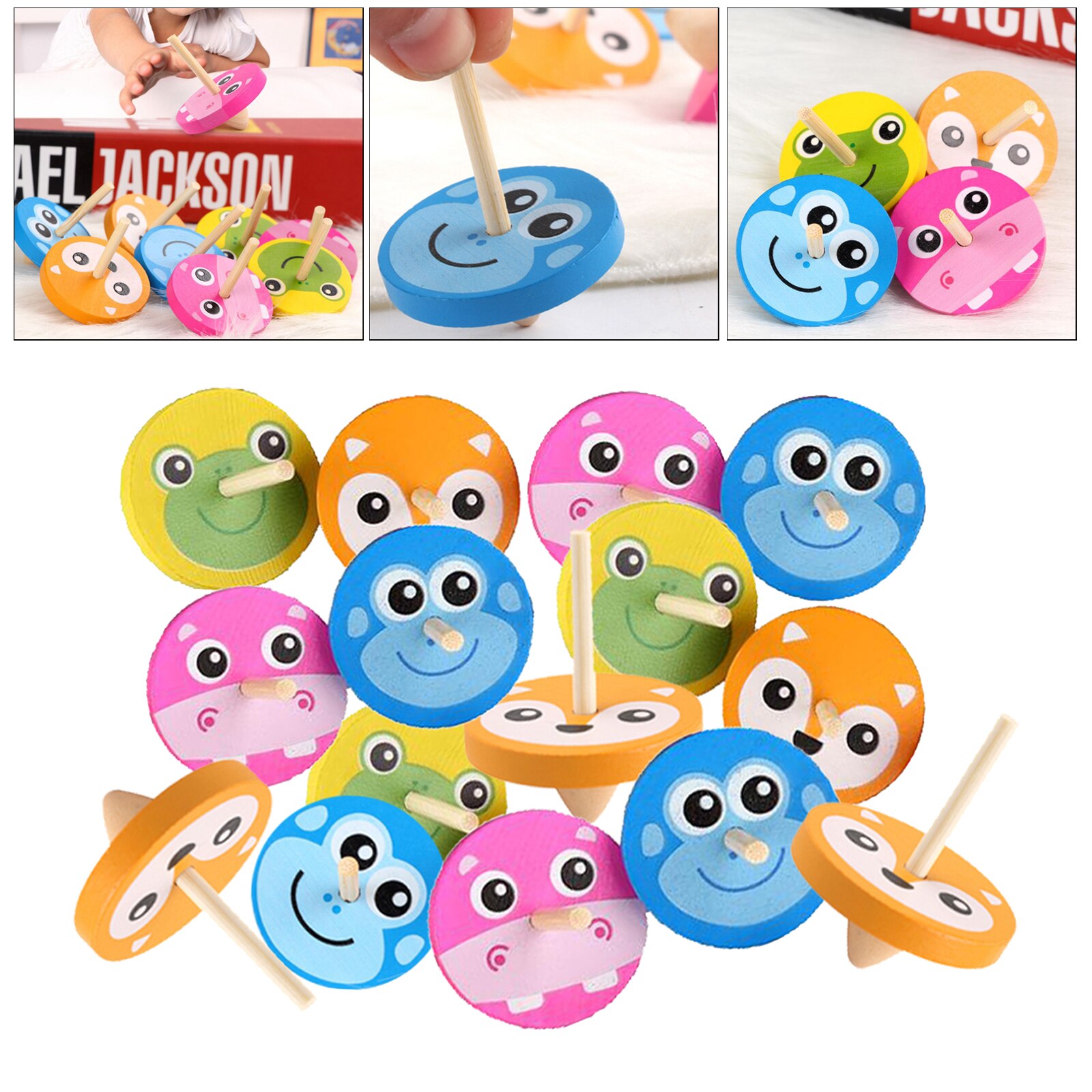 15 Pack of Children Classic Toys ,Wooden Spinning ... – Grandado