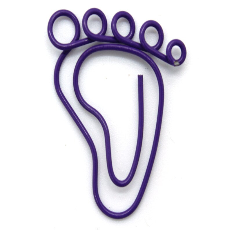 100pcs Cute Metal Foot Paper Clips Kawaii Office D... – Grandado