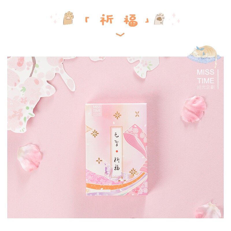 28 Sheets/Set Japanese Blessing Prayer Series Lomo... – Grandado