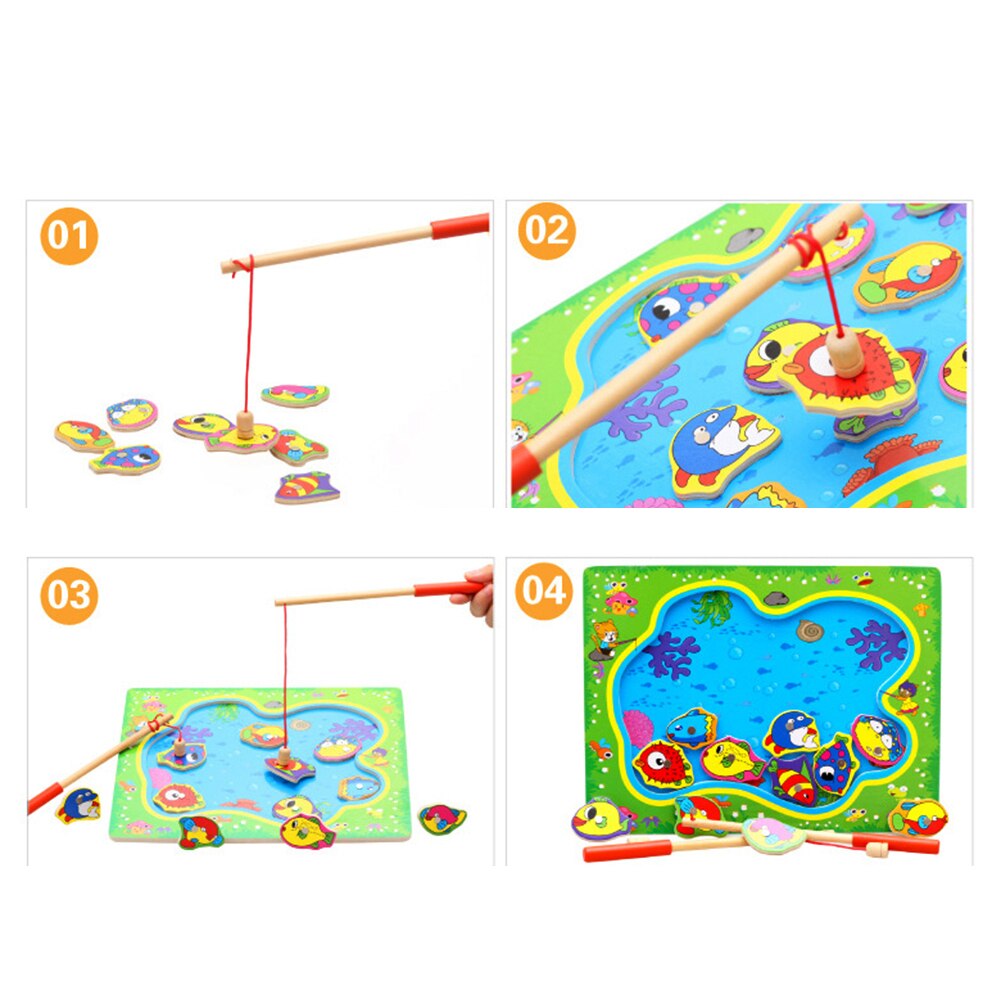 Magnetic Cartoon Ocean Fish Puzzles Pretend Fishin... – Vicedeal