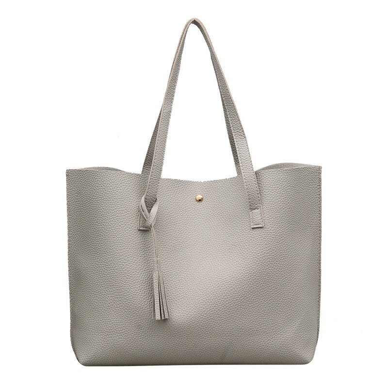 Frynsehåndvesker skulderveske pu stor kapasitet da... – Grandado