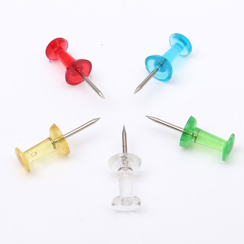 100PCS Colorful Push Pin Transparent Plastic Push ... – Grandado