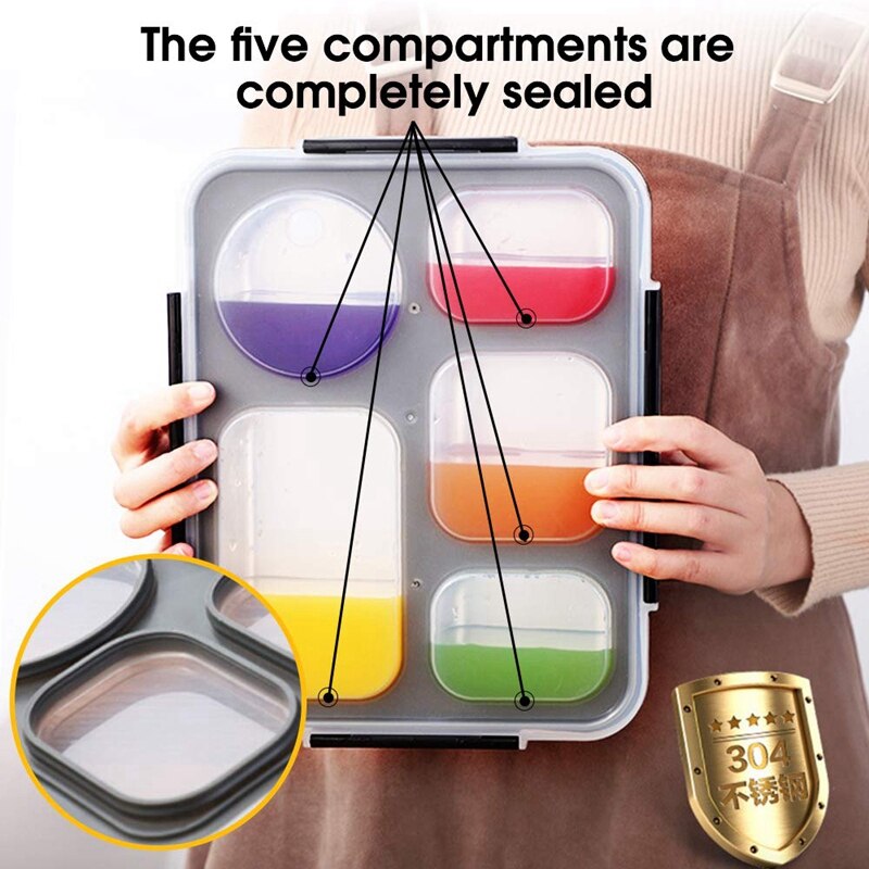 Lunch Bento Box Insulated Stainless Steel Square F... – Grandado