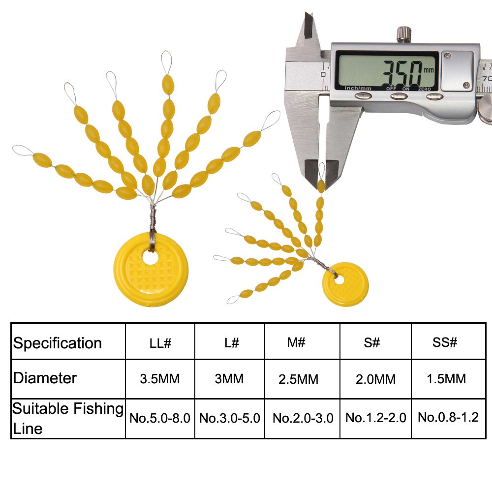 Shaddock Fishing 90Pcs/Bag Yellow Space Beans Oval... – Grandado