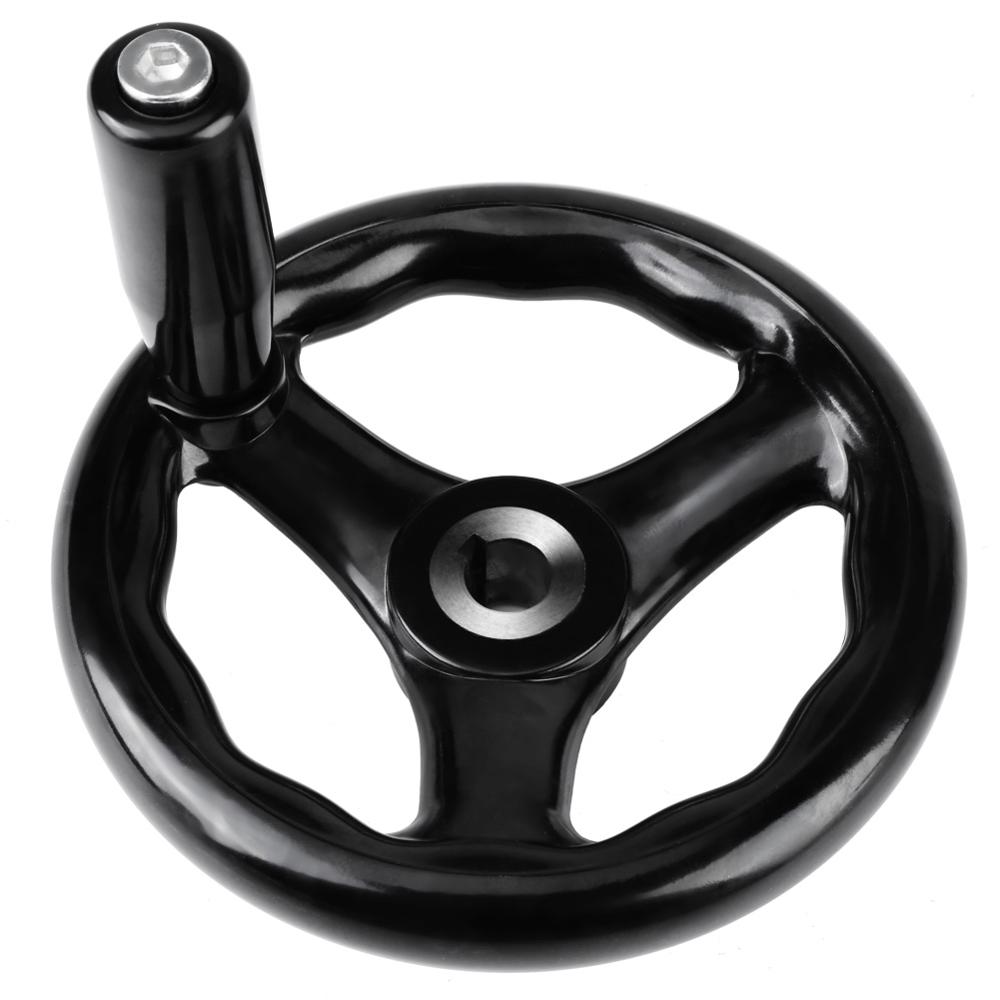 Lathe Milling Machine Hand Wheel 3-spoke Black Pla... – Vicedeal
