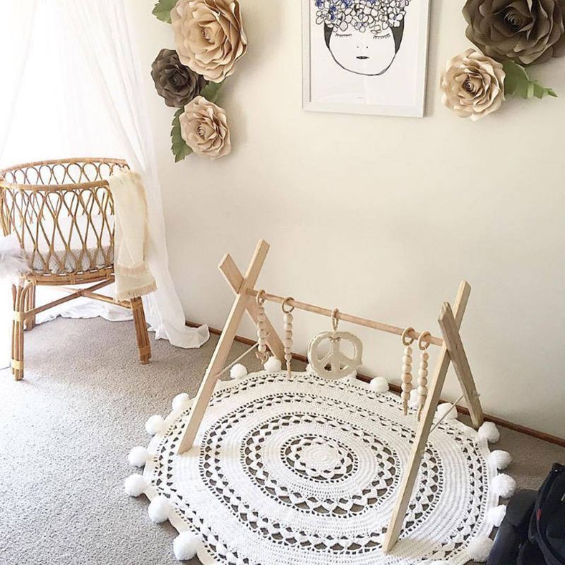 Wooden Fitness Rack Play frame for Baby infant Roo... – Grandado