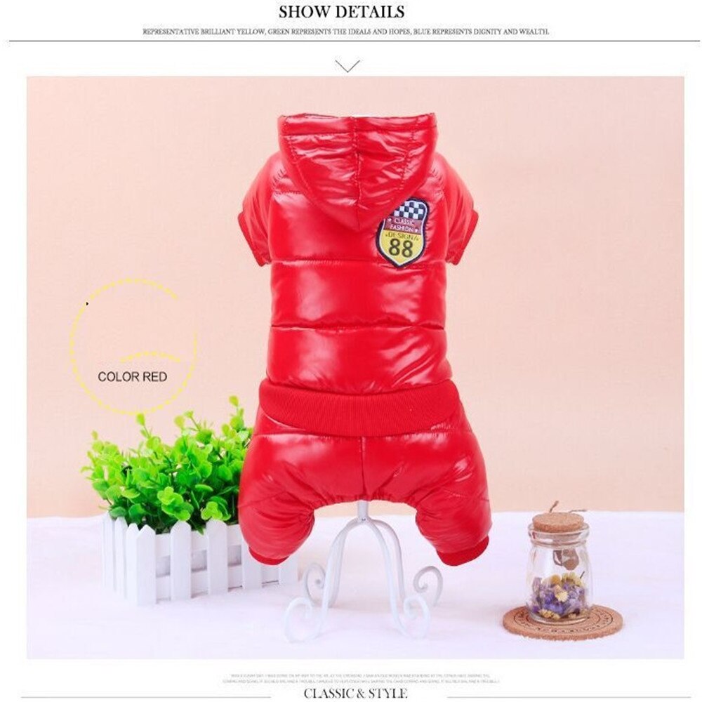 Pet Down Jacket Dog Ski Suit Pet Jumpsuit Cotton C... – Grandado