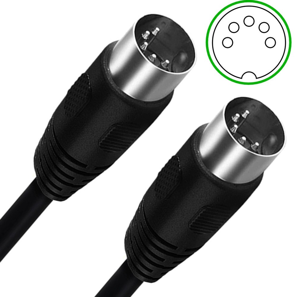 MIDI 5pin Extension Cable,MIDI 5-Pin DIN Male to M... – Grandado