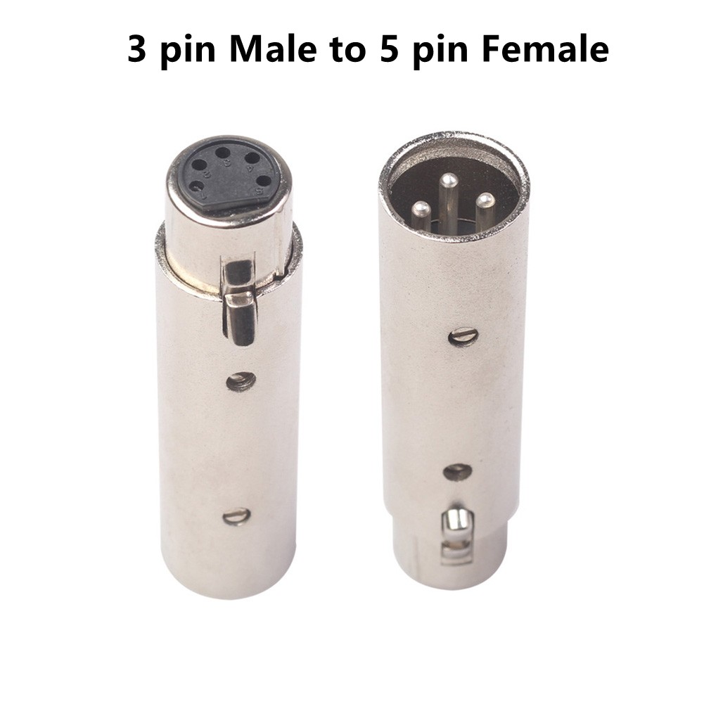 3 Pin XLR To 5 Pin DMX Metal Cased Converter Audio... – Grandado