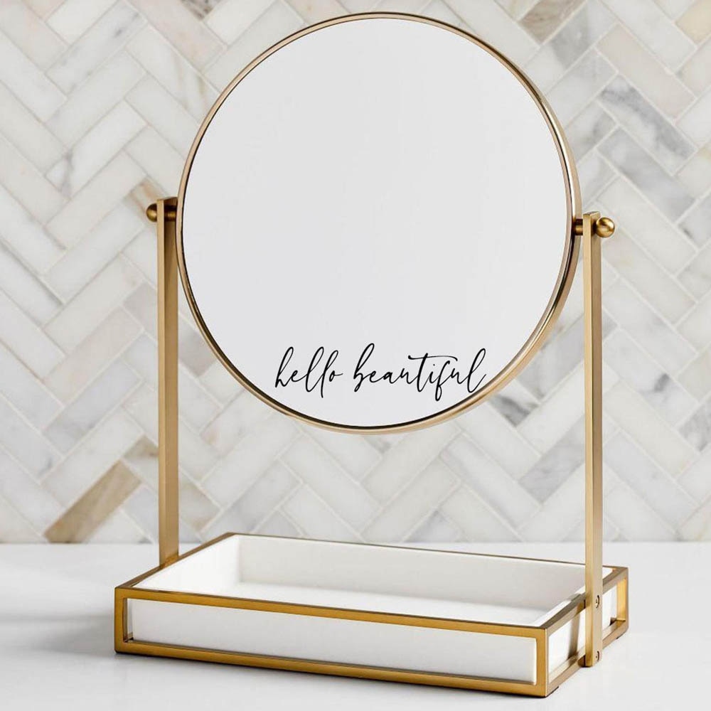 Hello Beautiful Inspirational Quotes Mirror Decal ... – Grandado