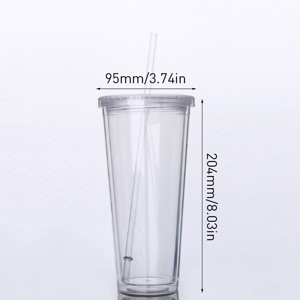 650 Ml Reizen Draagbare Cup Met Stro Sport Plastic... – Grandado