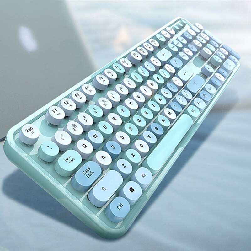 2.4G Wireless Keyboard and Mouse Mixed Color Full-... – Grandado