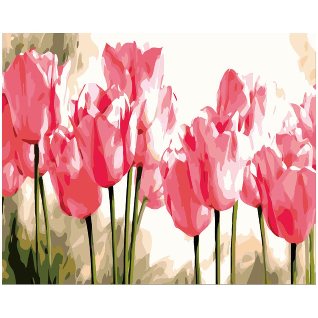 DIY Paint Tulips Digital DIY Painting Acrylic Pain... – Vicedeal