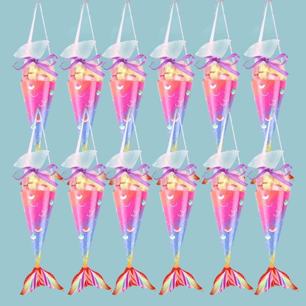 Mermaid Tail Snoep Doos Papier Snoep Zakken Popcor... – Grandado