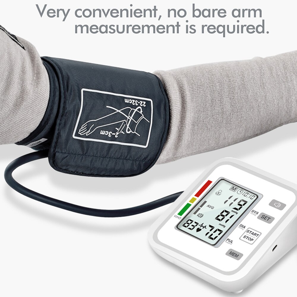 Upper Arm Blood Pressure Monitor Tonometer with La... – Vicedeal