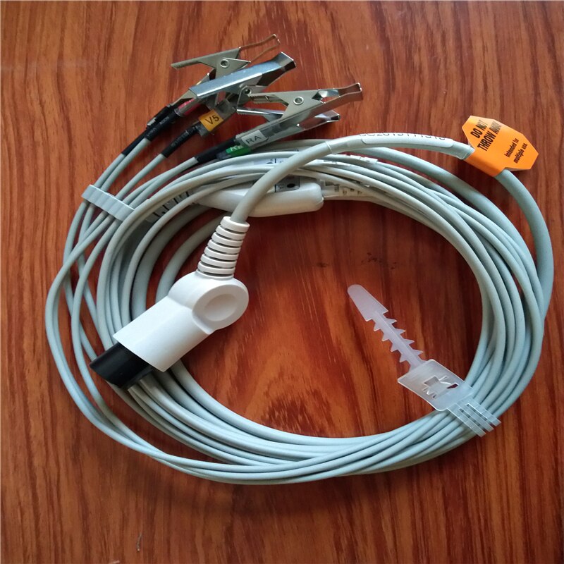 mindray One-piece 5 Lead ECG Cable 6pin Reusable A... – Vicedeal