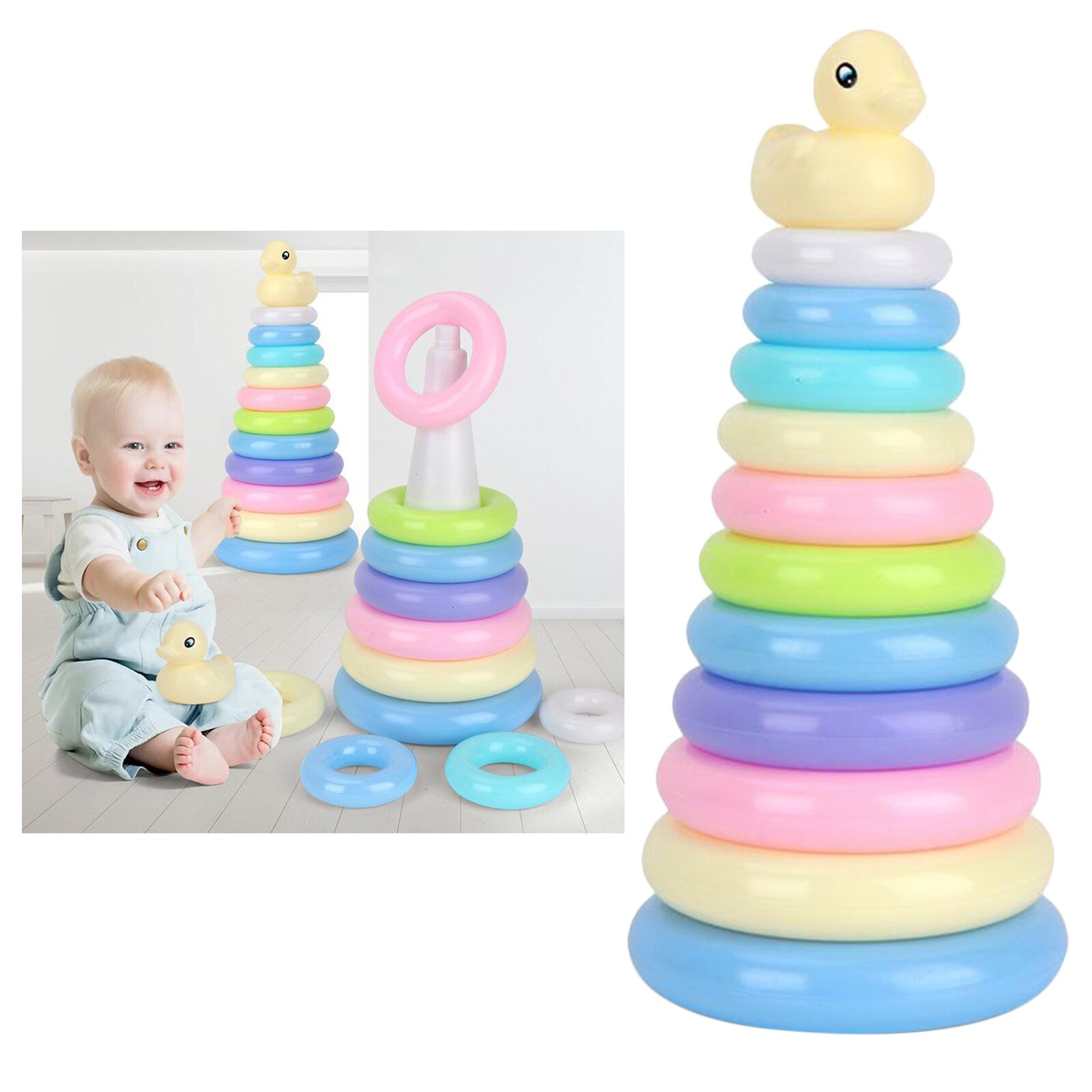 Kids Baby Toy Stacking Rings Educational Toys Stac... – Grandado
