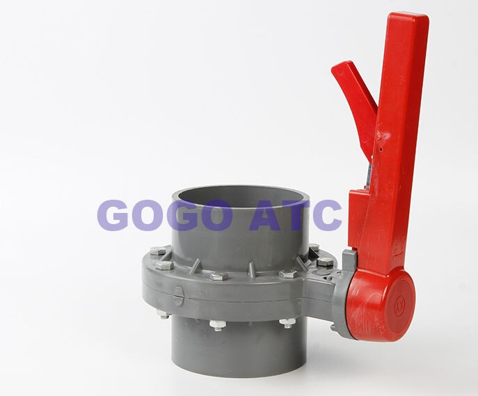PVC butterfly valve socket type disc valve DN 90 M... – Grandado