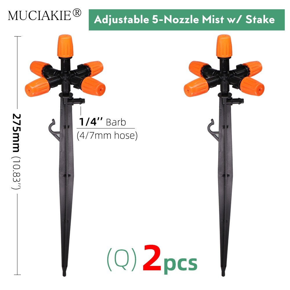 Orange Adjustable Garden Micro Drip Irrigation Mis... – Vicedeal