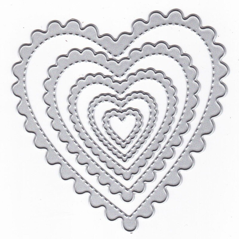 1 Pack Heart Waves Edge Layering Embossing Metal C... – Grandado
