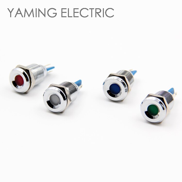 1pc 10mm Waterproof Metal Circular Indicator LED L... – Grandado