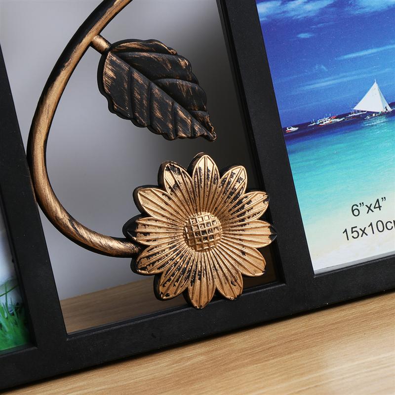 Decorative 4 Opening Wall Hanging Photo Frame Flow... – Grandado