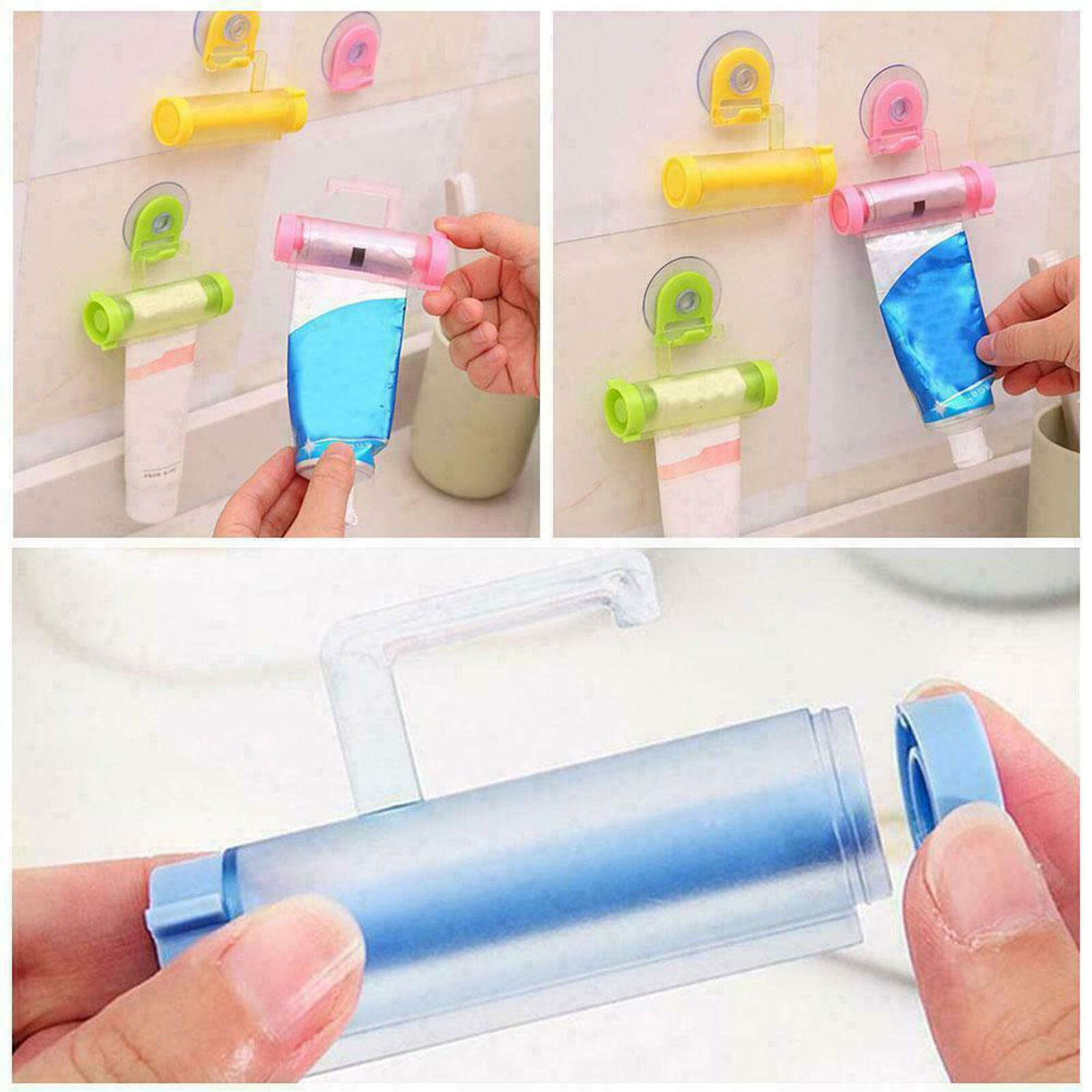 1PC Suction Cup Hook Rolling Squeezer Toothpaste D... – Grandado
