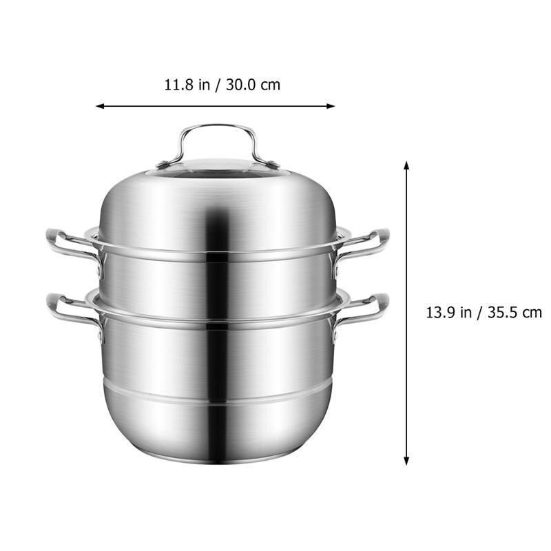 1 Set Stainless Steel Boiler Three-Layer Steaming ... – Grandado