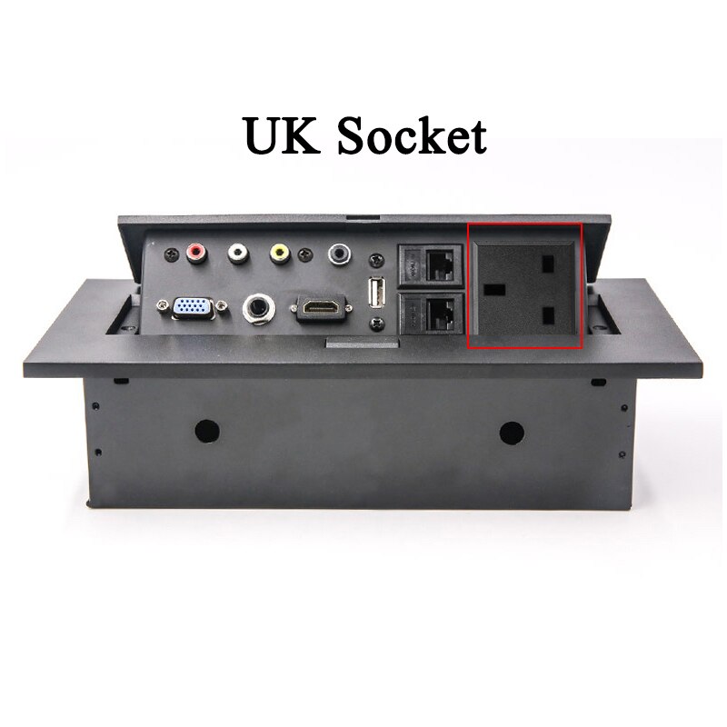 Pop-up Desktop Socket Aluminium Alloy Plate AC Pow... – Grandado