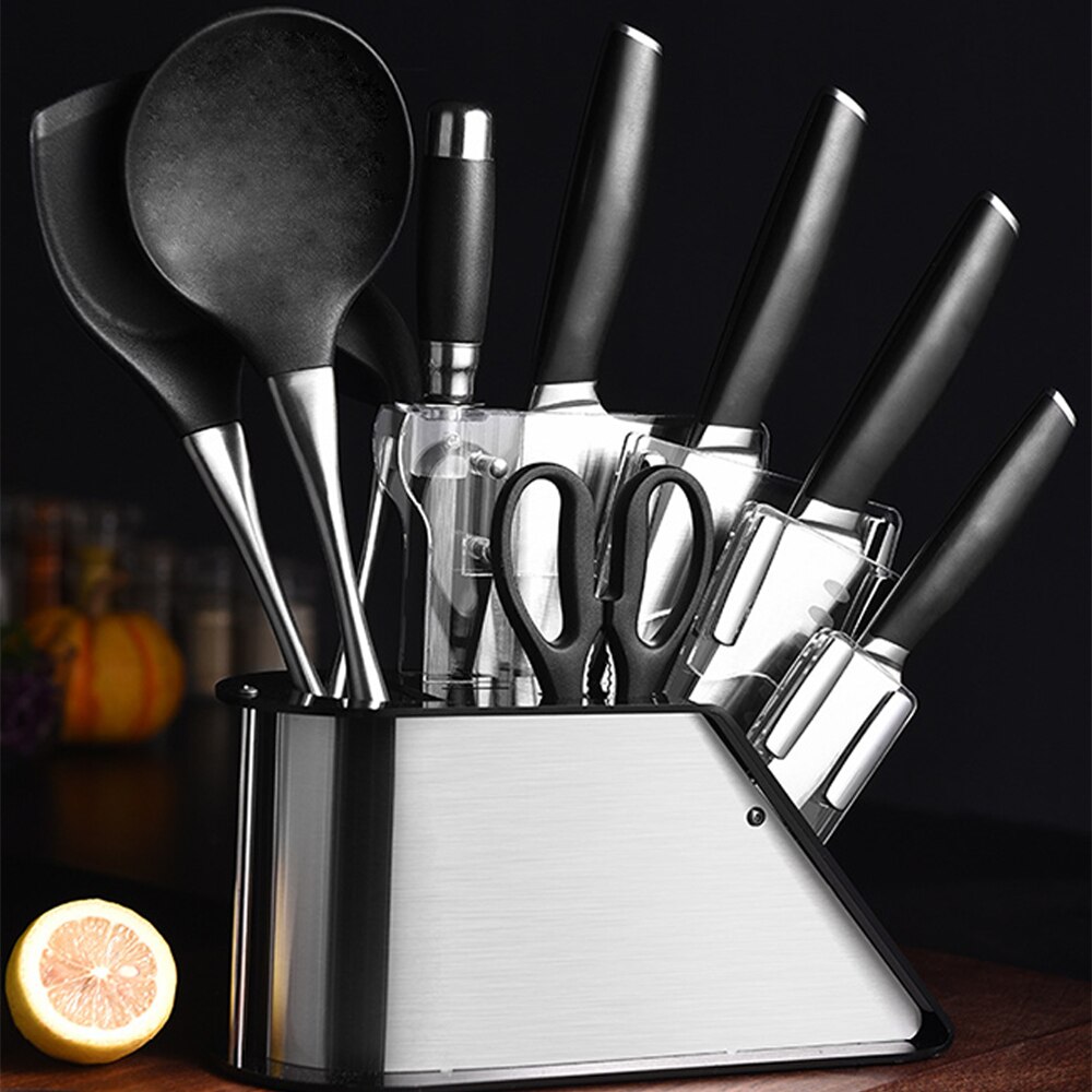 Xyj 1Pcs Rvs Keukenmessen Houder Stand Messen Orga... – Grandado