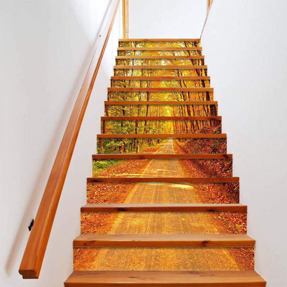 13Pcs/Set PVC Autumn Tree Trail Printing Stair Sti... – Vicedeal
