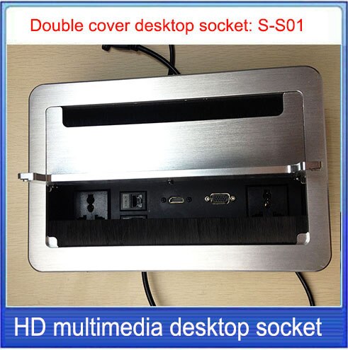 Dubbele borstel cover desktop socket/Aluminium soc... – Vicedeal