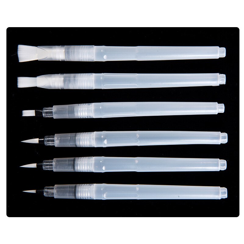 6pcs Water Color Brush Refillable Pen Watercolor C... – Grandado