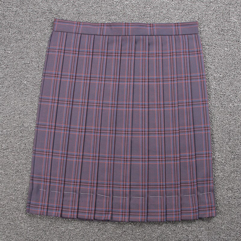 JK School Uniform Women Deep Purple Plaid Skirt Hi... – Grandado