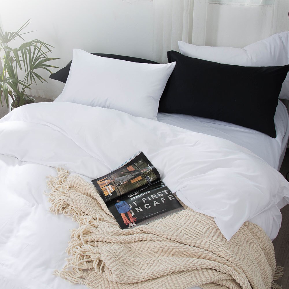 Effen Kleur 105G Geborsteld Stof Doek Vier-Stukken... – Vicedeal