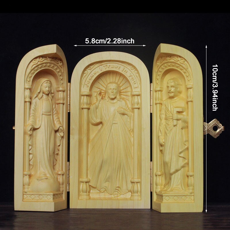 Wooden hand-carved Jesus Our Lady statues et sculp... – Vicedeal