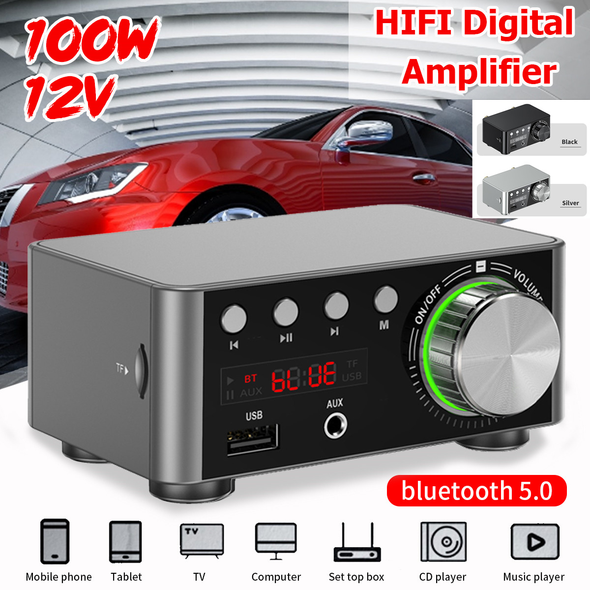 AK35 800W Home Car Amplifiers 2 Channel bluetooth ... – Grandado