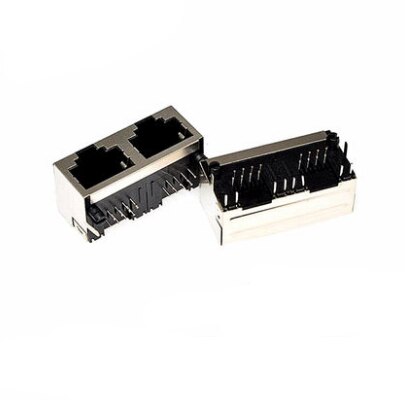 RJ45 socket 56 1X2 with light without light 1*2 RJ... – Vicedeal