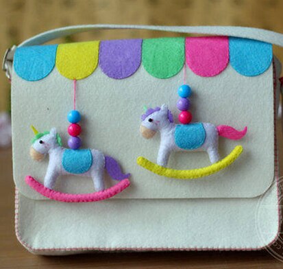 Personality shoulder bag Fabric Felt kit Non-woven... – Vicedeal