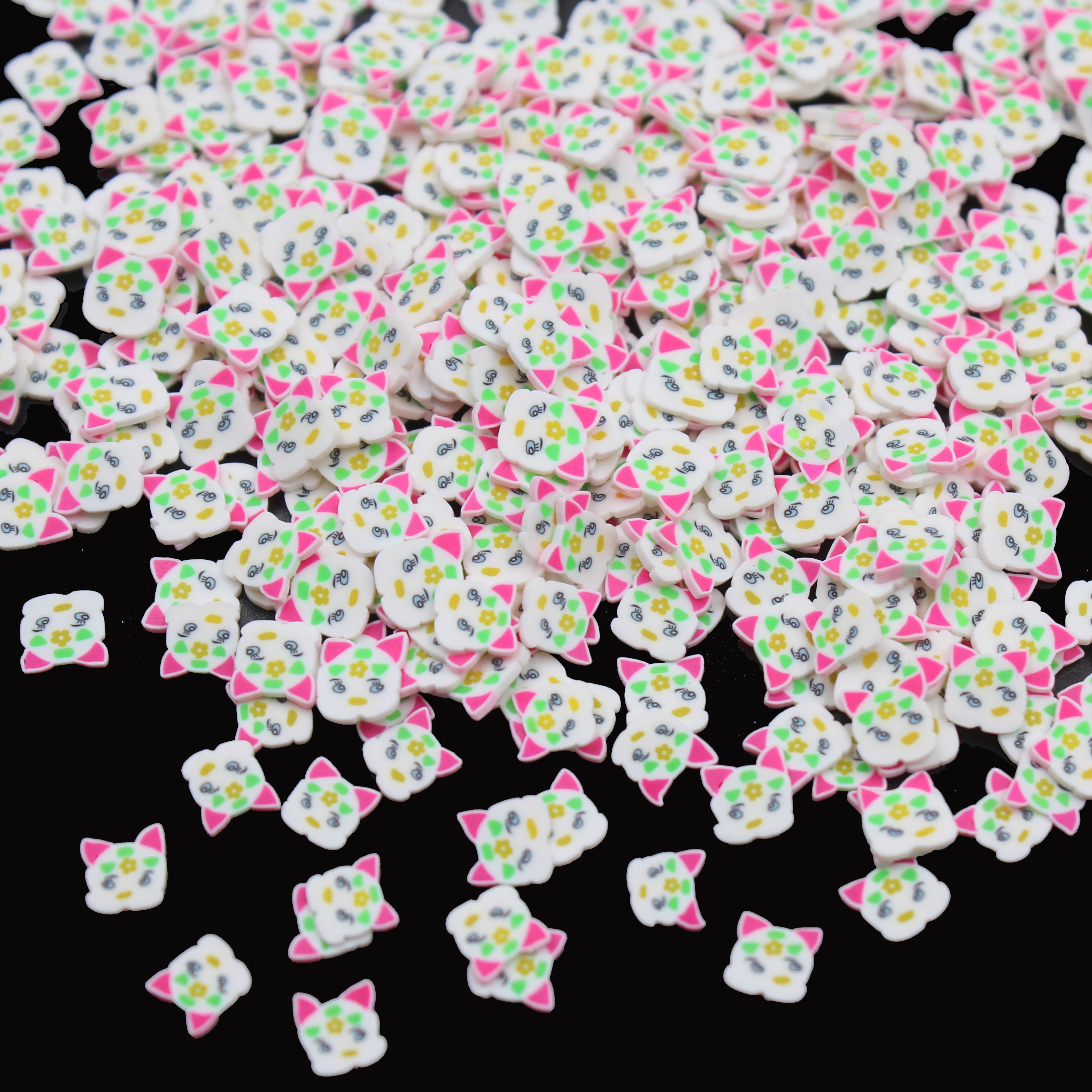 100g/Lot Cute Cat Slices Polymer Clay Animal Sprin... – Grandado