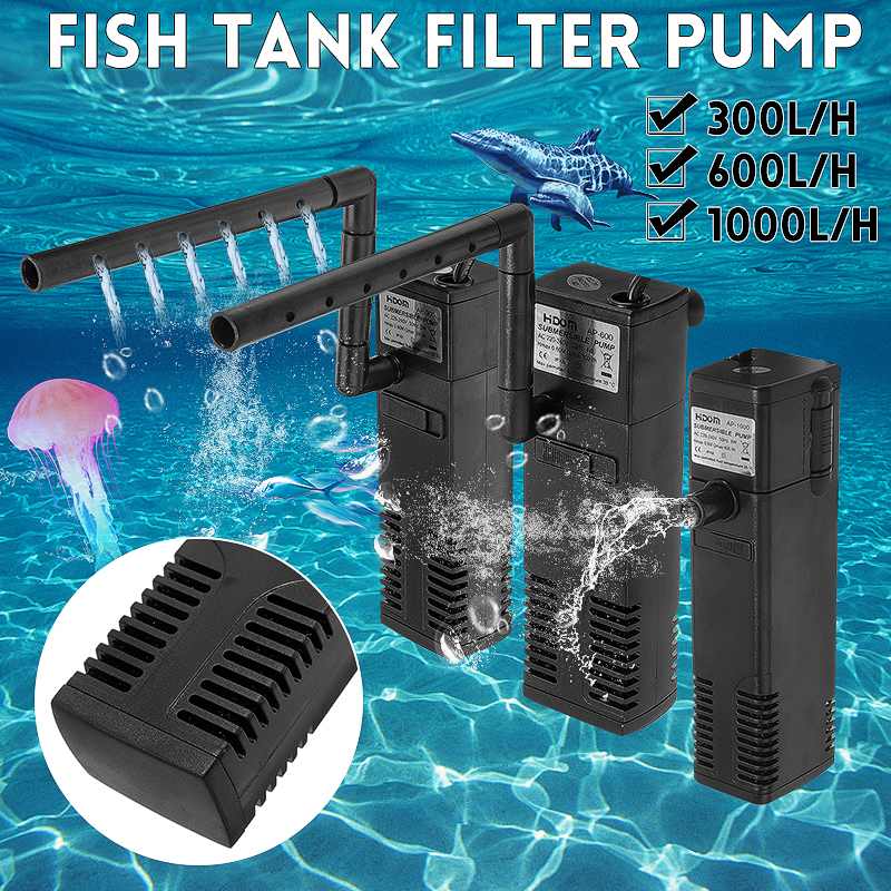 3/4/8/22W Fish Tank Aquarium Internal Filter Pump ... – Grandado