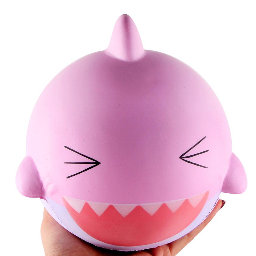 sguishy 15cm Pink Lovely Happy Shark Scented Squis... – Grandado