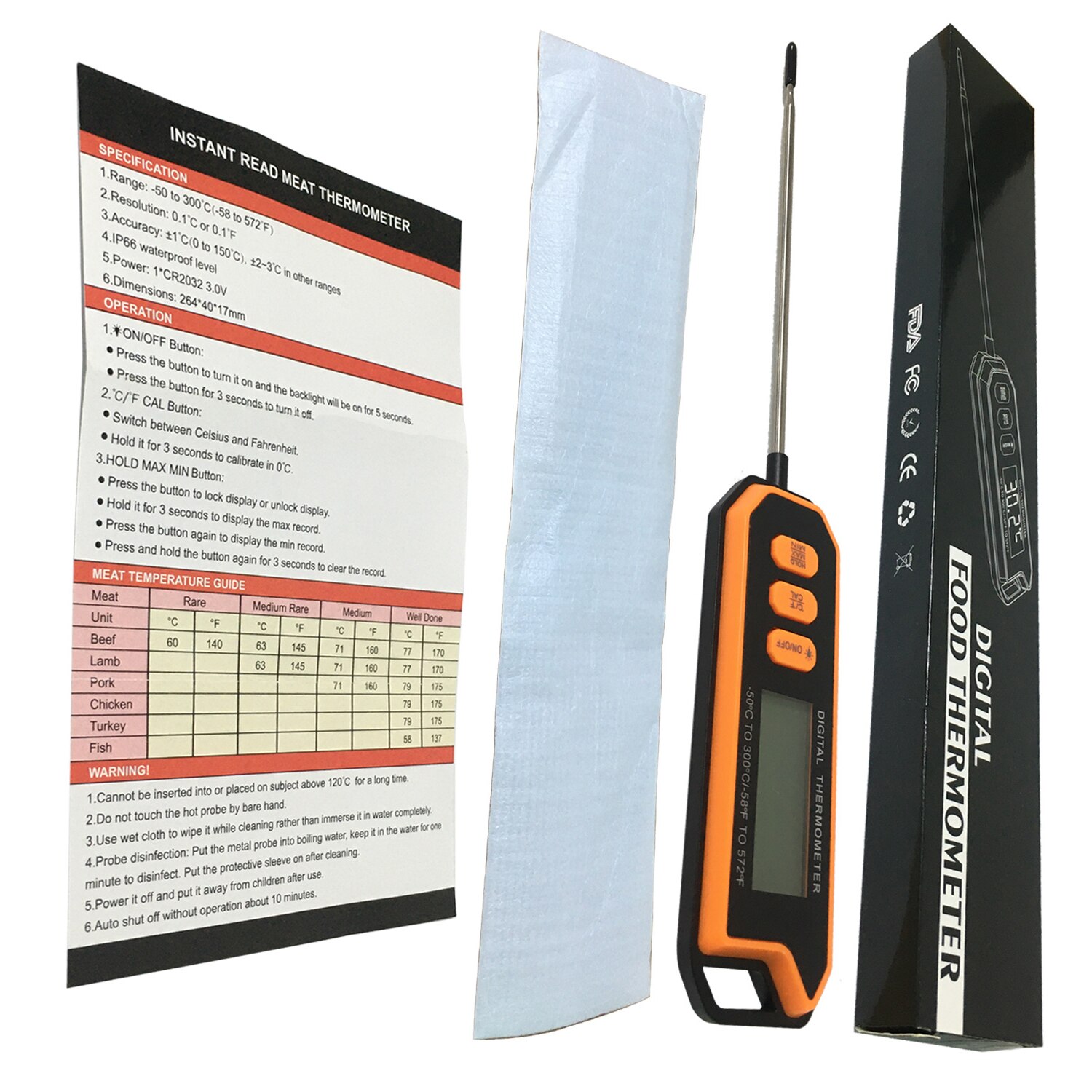 Fast Reading Kitchen Food Cooking Thermometer With... – Vicedeal