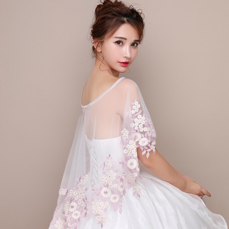 The thin thin bridal wedding dress with a lace cap... – Grandado