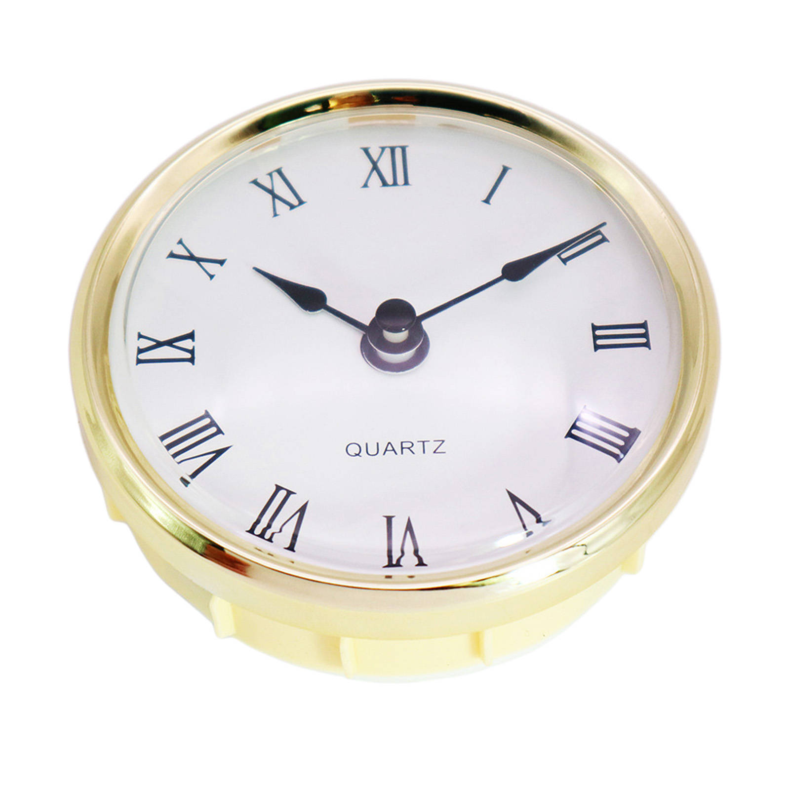 Quiet Clock Insert Roman Numeral Craft Gold Rim Re... – Grandado