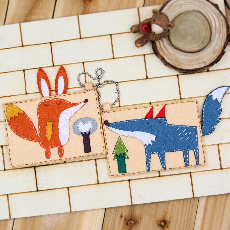 2pcs DIY Felt Toy Fox Applique Ornament Cartoon Ca... – Vicedeal