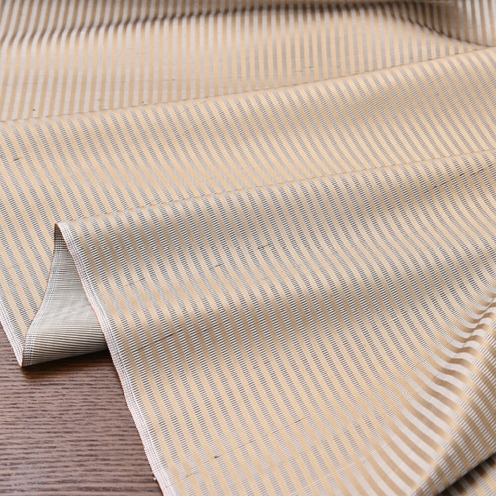 Jacquard Vertical Stripe Silk Dupioni Satin Fabric... – Vicedeal