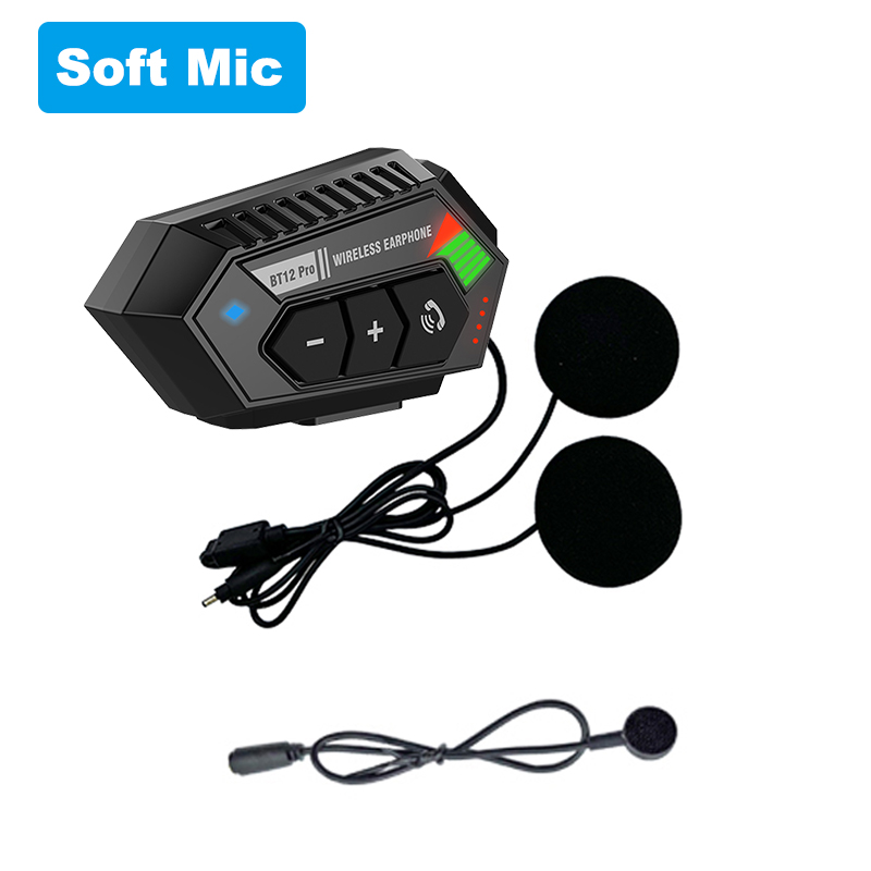 BT12 Pro Motorhelm Headset Bluetooth 5.3 Spraakass... – Vicedeal
