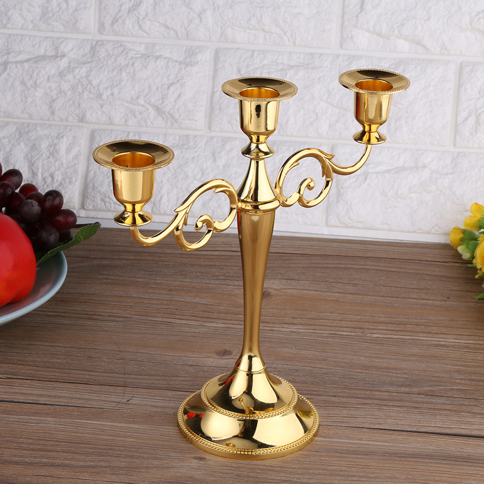 3 Arms Candle Holder European Style Vintage Metal ... – Vicedeal